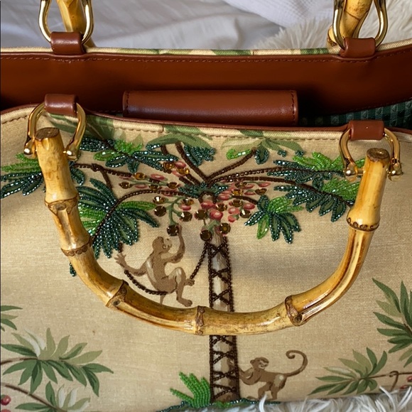 Isabella Fiore | Bags | Isabella Fiore Beaded Monkey Tote | Poshmark